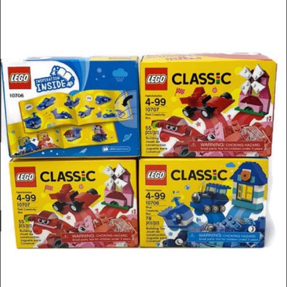 Lego | Accents | Lego Classic Red Blue Boxes Building Blocks | Poshmark